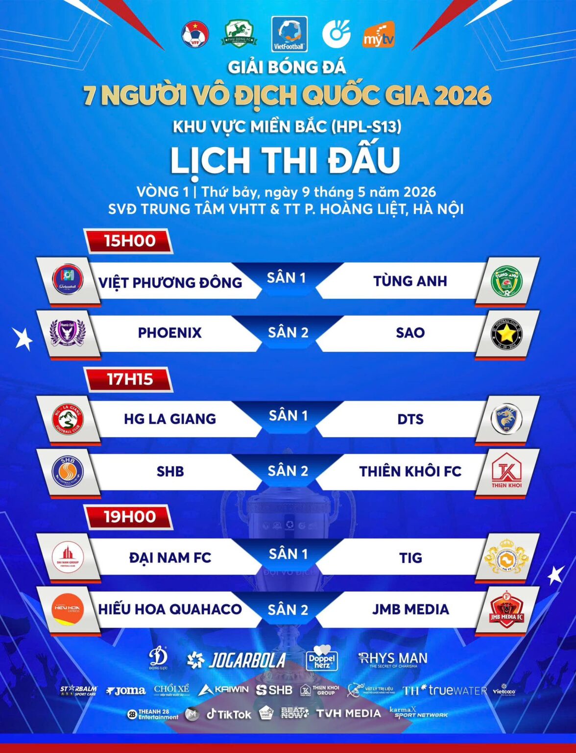 SHB chạm trán Thiên Khôi FC ngày khai màn HPL-S13 - TIÊU ĐIỂM THỂ THAO